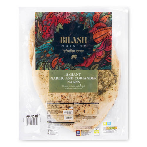 Giant Garlic & Coriander Naan Breads | ALDI UK